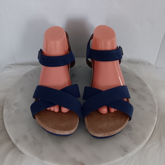 UGG | Shoes | Ugg Veva Womens Size 2 Wedge Slingback Sandal Blue ...